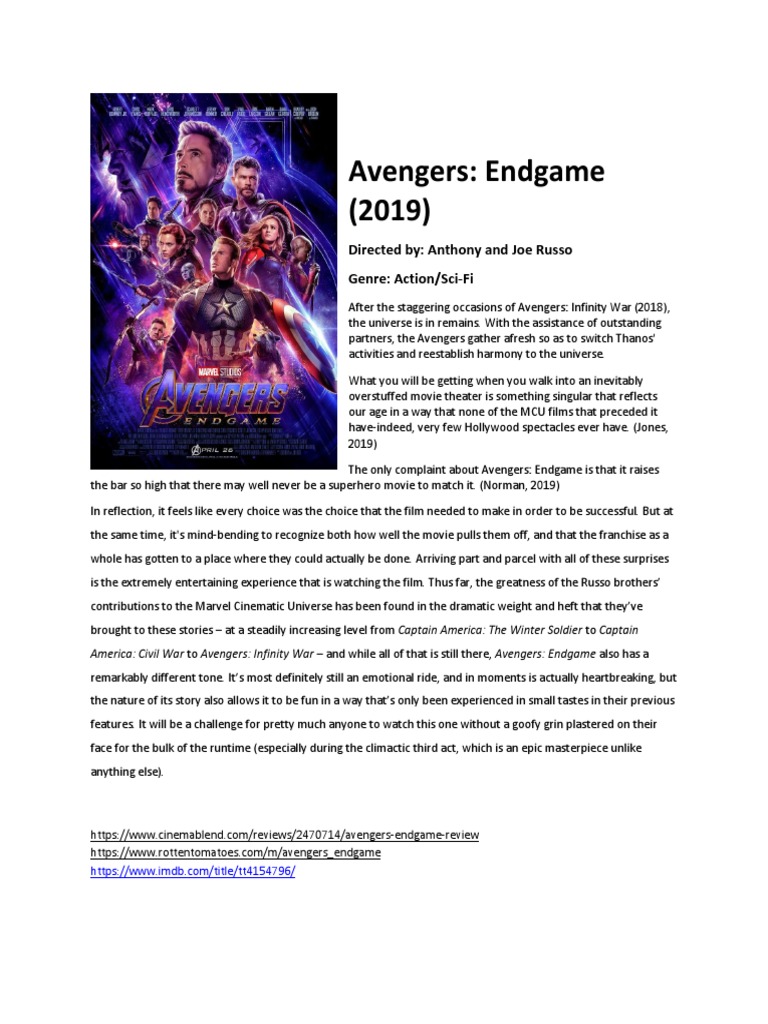 Avengers Endgame | PDF