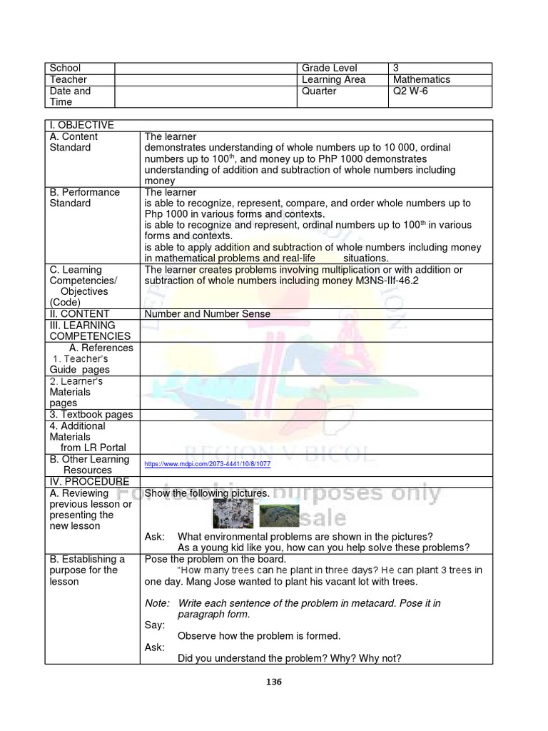 Contextualized DLP in Math 3 Q2 W6-7 | PDF | Question | Learning