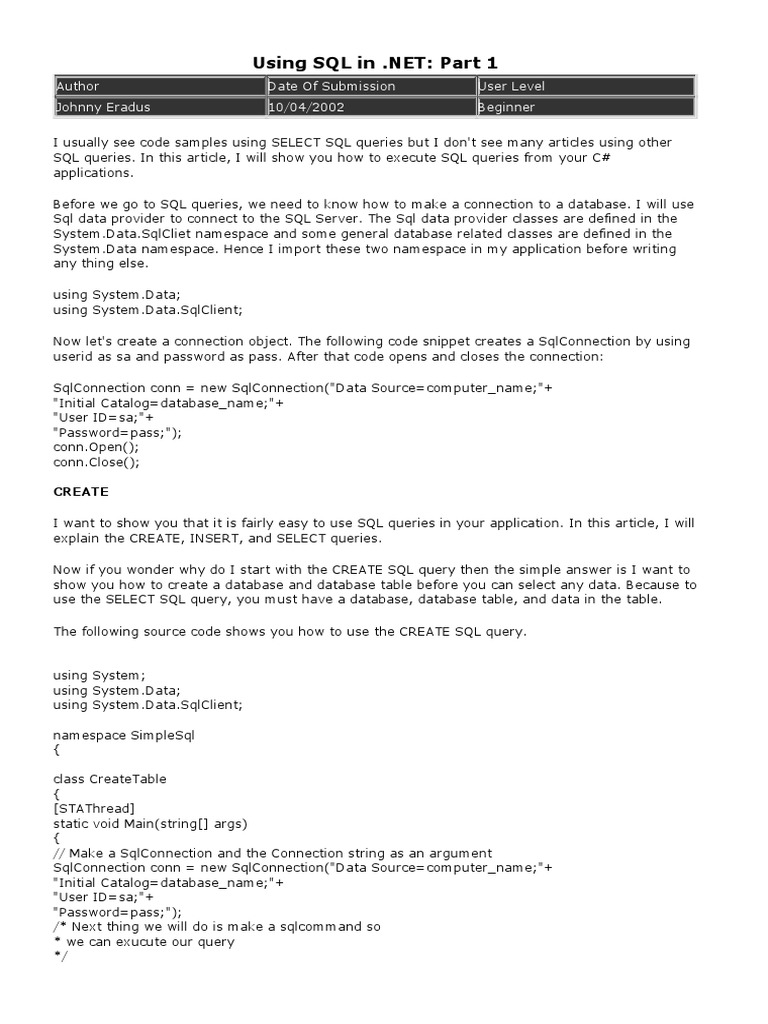 Base de Datos | Download Free PDF | Databases | Sql