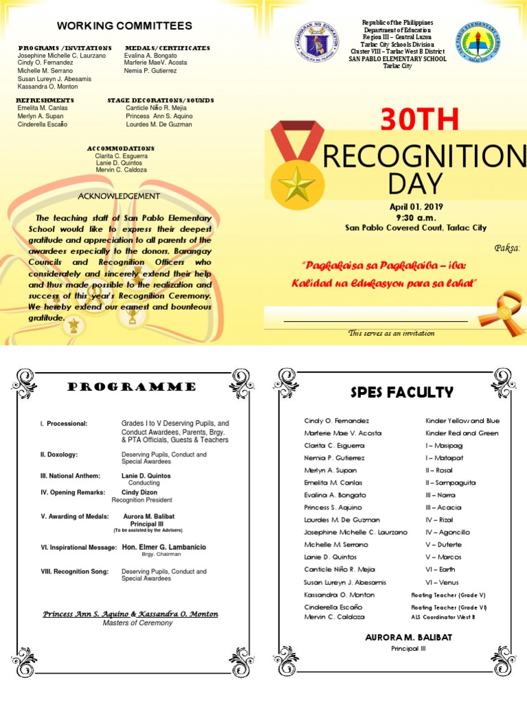 2018-2019 Recog Program Final | PDF | Violence