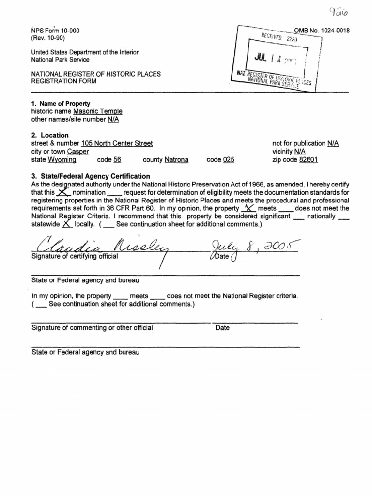 Masonic Temple Registration Form - Casper, WY | PDF | Freemasonry ...