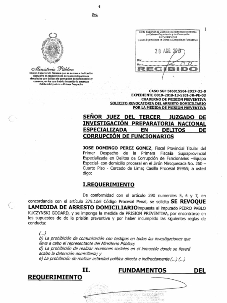 José Domingo Pérez Caso Ppk Pdf Gobierno Jefes De Estado