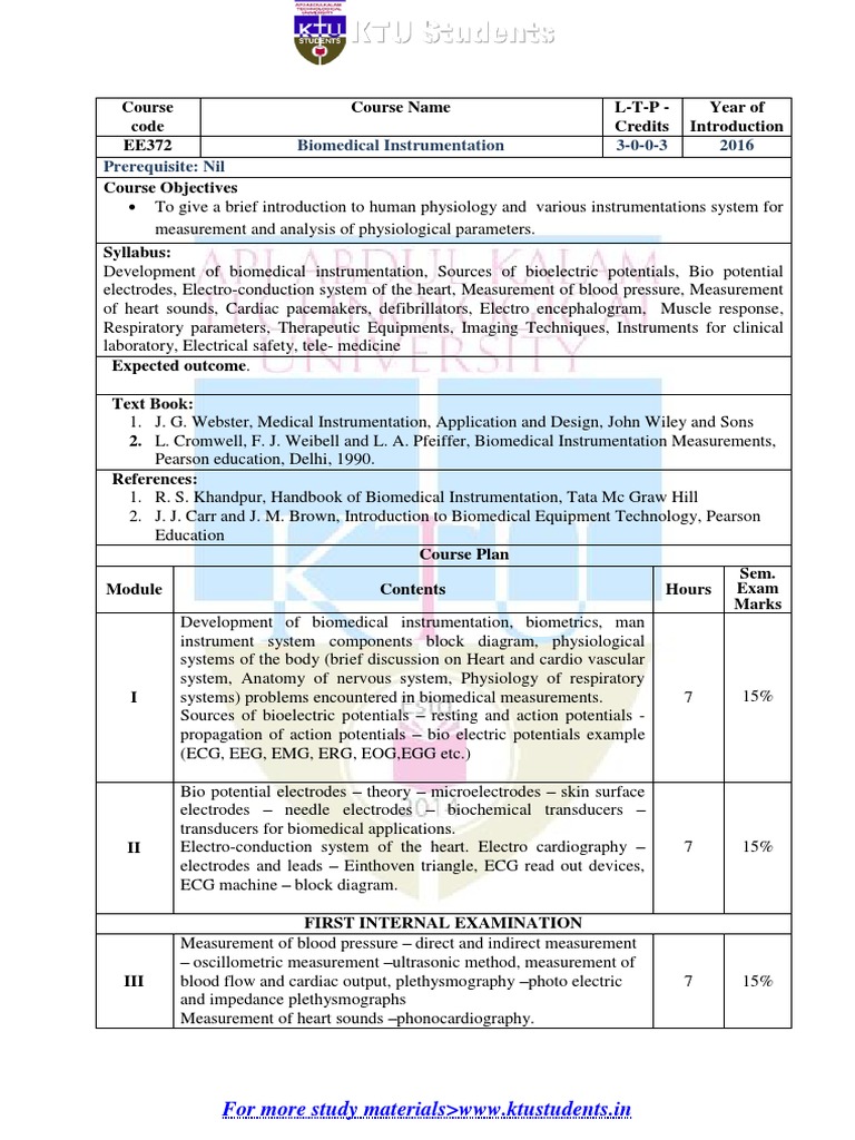 EE372 Biomedical Instrumentation | PDF | Electromyography | Heart