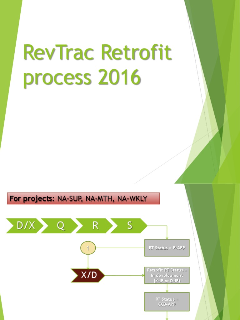RevTrac Retrofit Process Guide | PDF