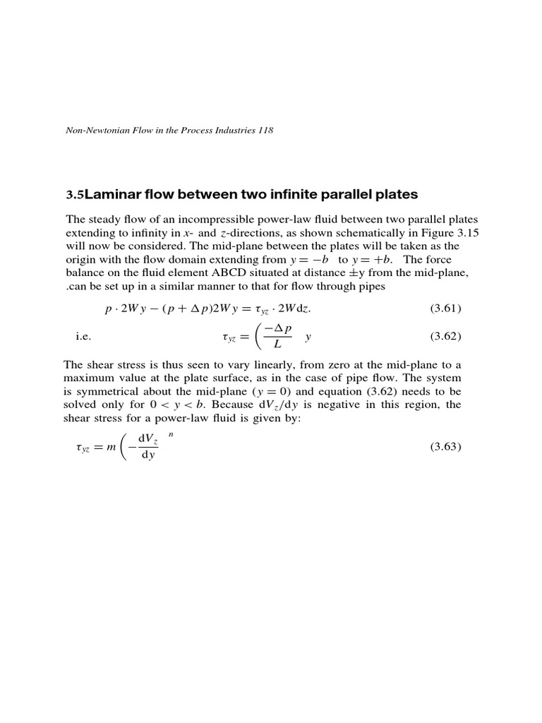 Analysis of Laminar Flow Between Parallel Plates for Non-Newtonian ...