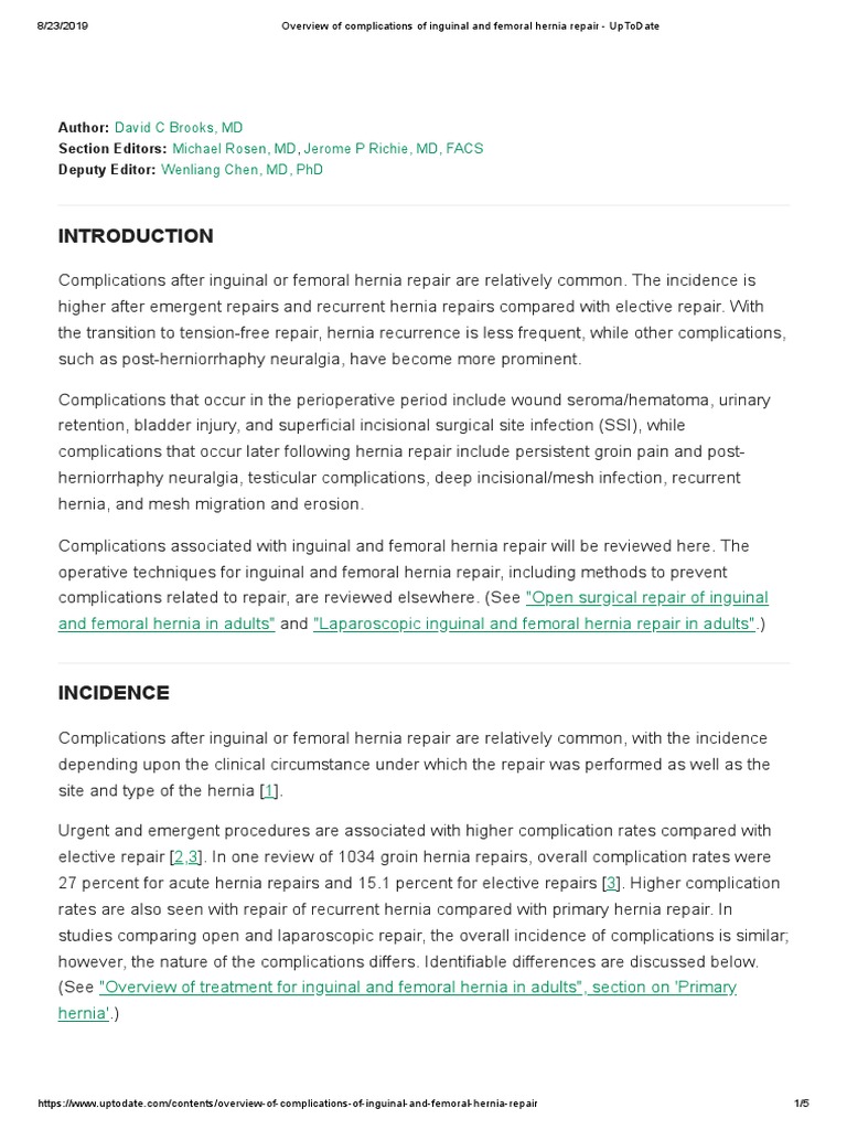 David C Brooks, MD Michael Rosen, MD Jerome P Richie, MD, Facs Wenliang ...