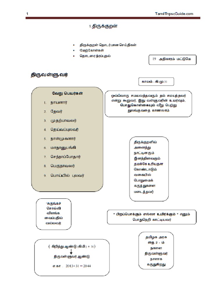 Tamil Study Material | PDF