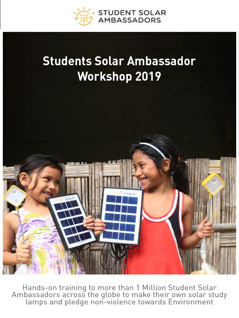 Students Solar Ambassador Workshop 2019 | PDF