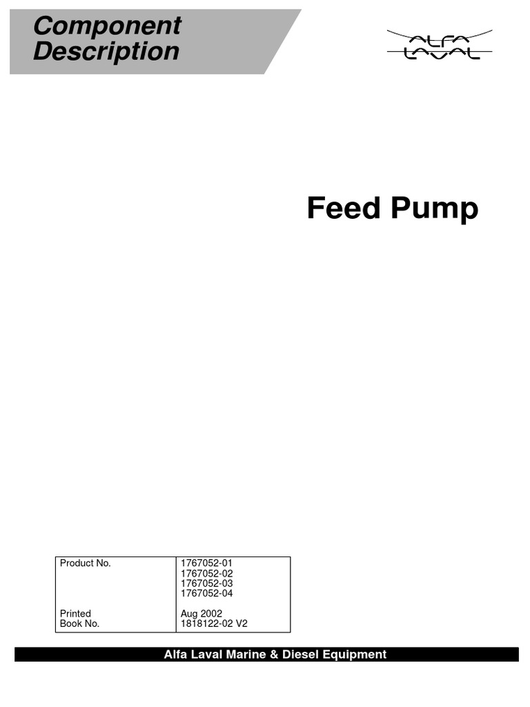 Feed Pump Long Type | PDF | Pump | Valve