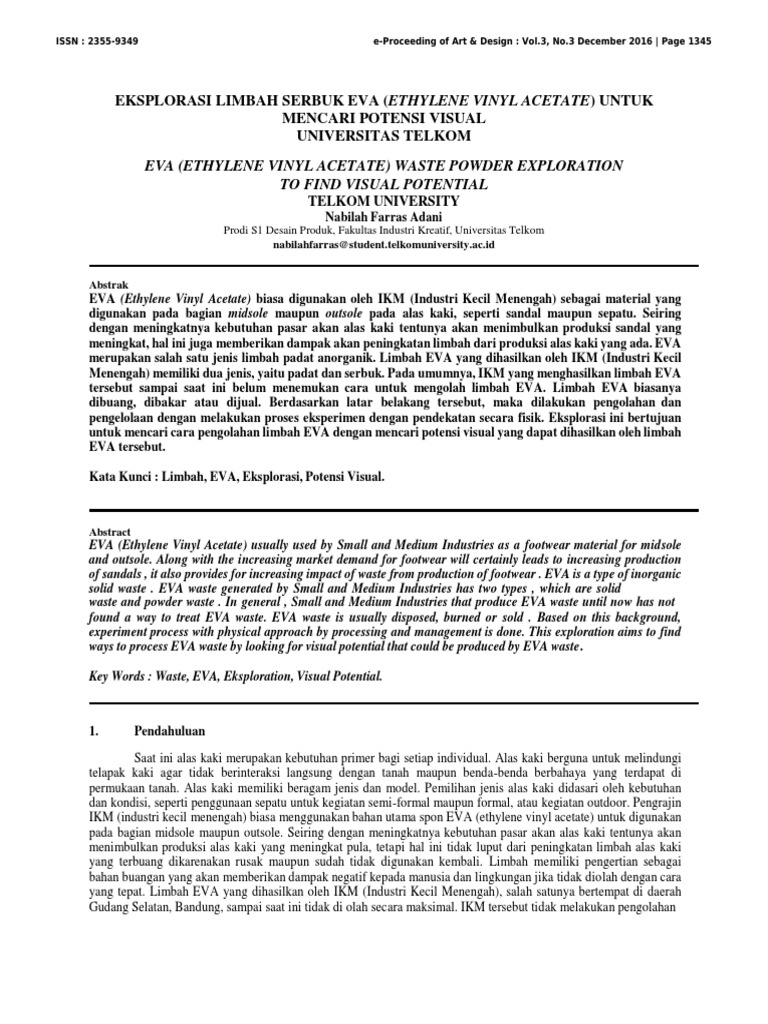 Limbah Eva Serbuk | PDF