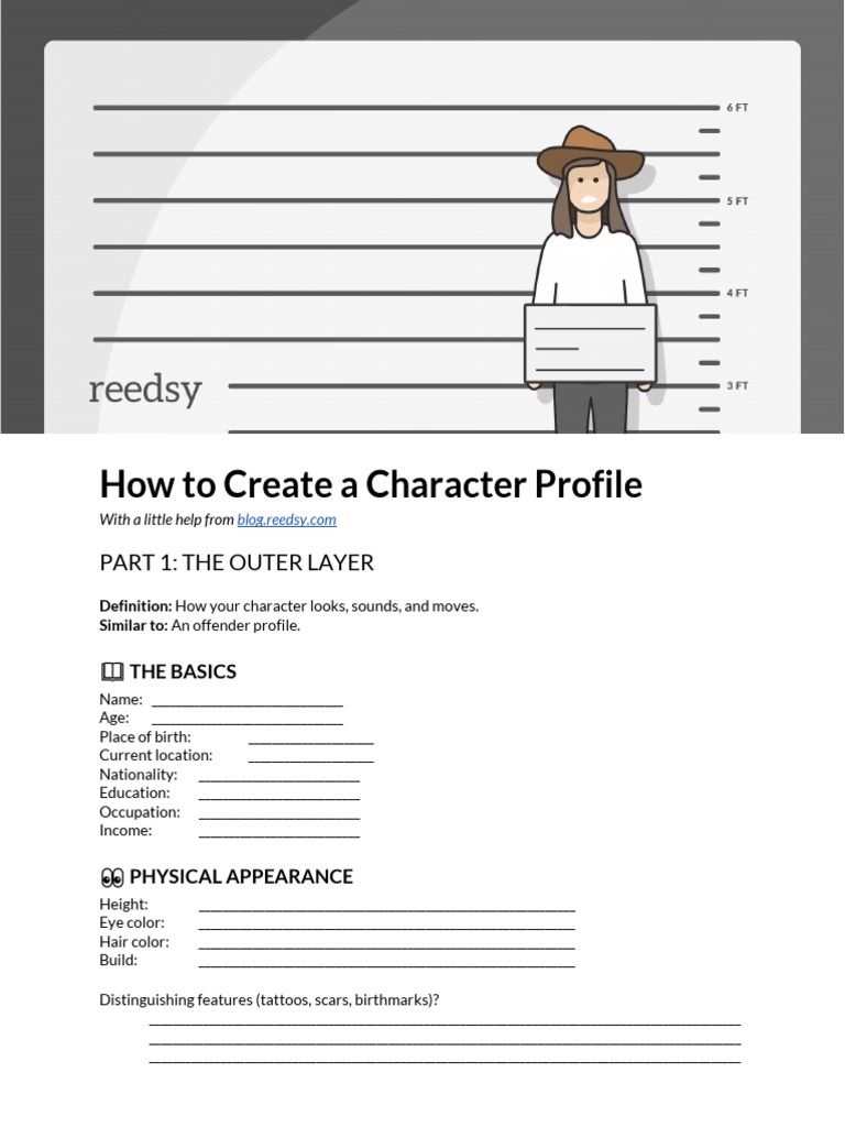 Character Profile Reedsy v1 | PDF | Social Media | Popular Culture ...