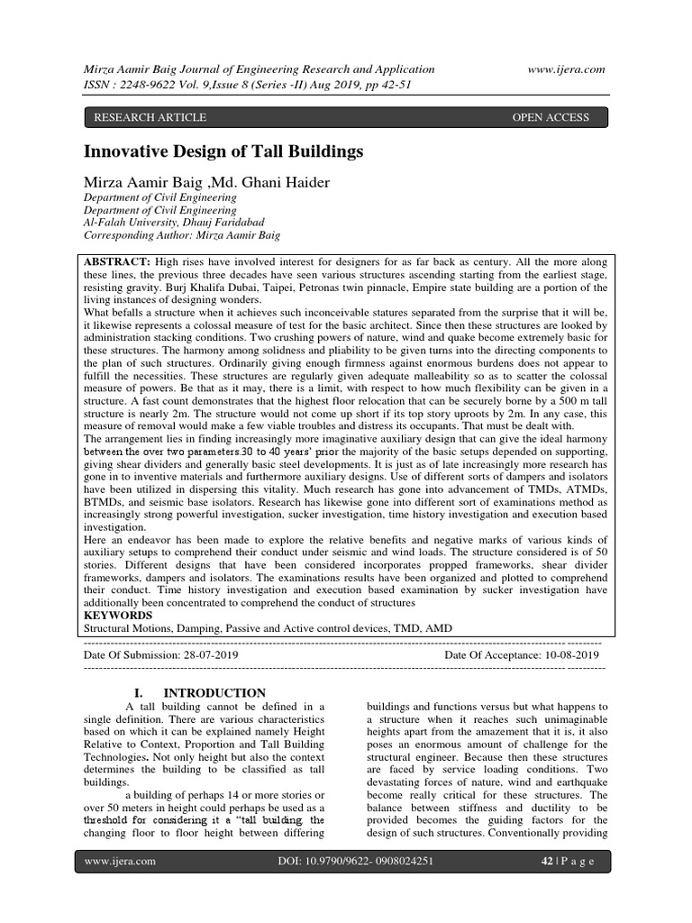 G - Innovative Design of Tall Buildings | PDF | Force | Seismology