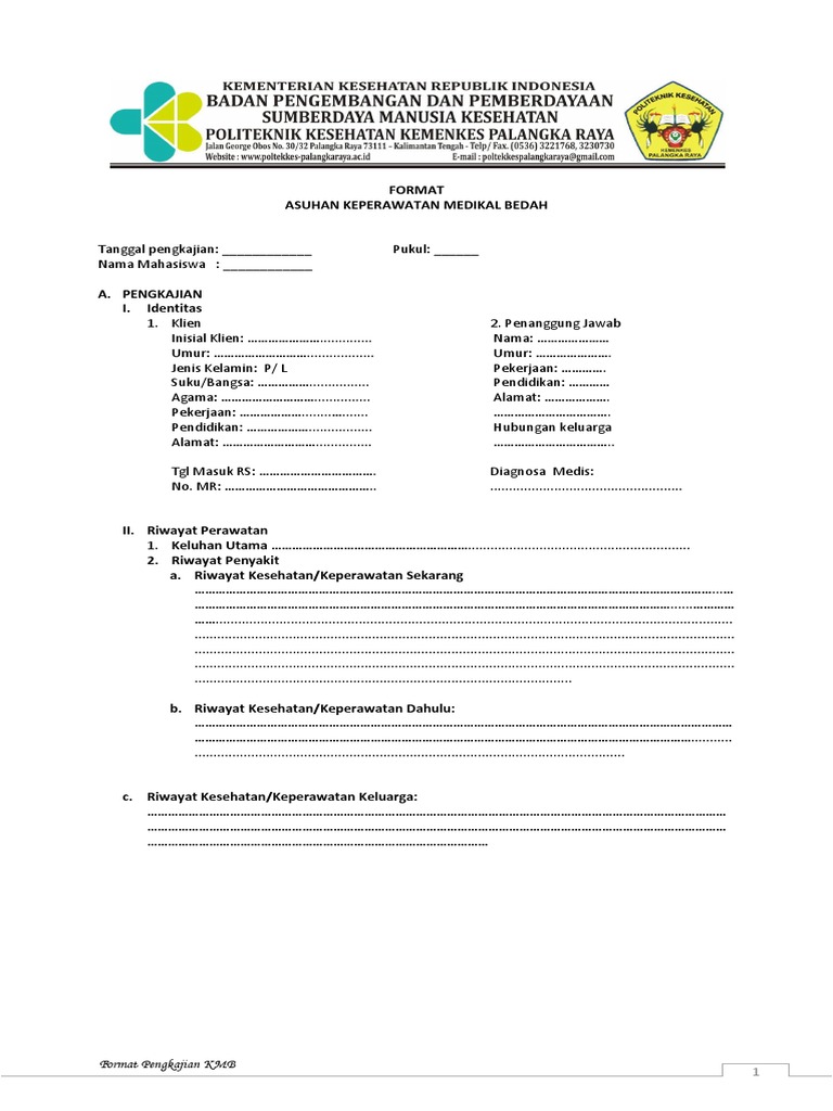 Format Asuhan Keperawatan Medikal Bedah | PDF
