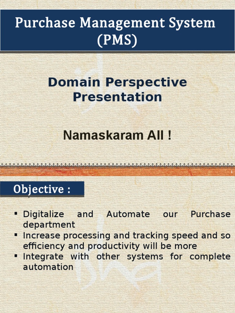 Purchase Management System (PMS) | PDF