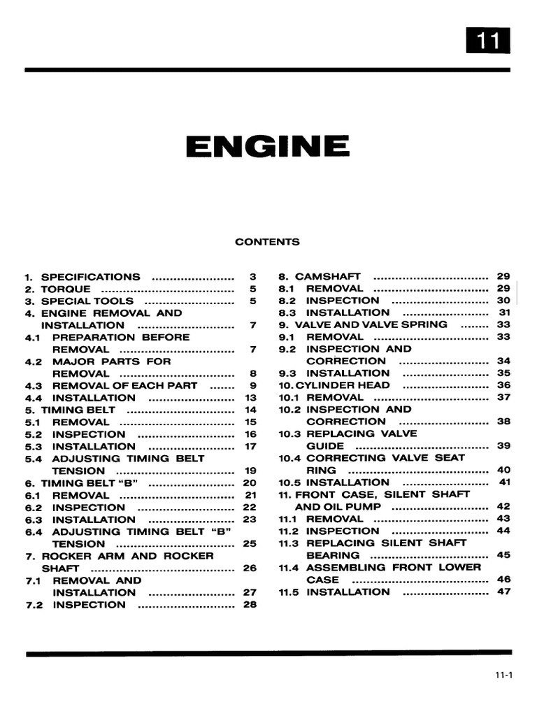 4D55 Series Diesel Engine Engine Manual TWDE8605 11 1 PDF | PDF
