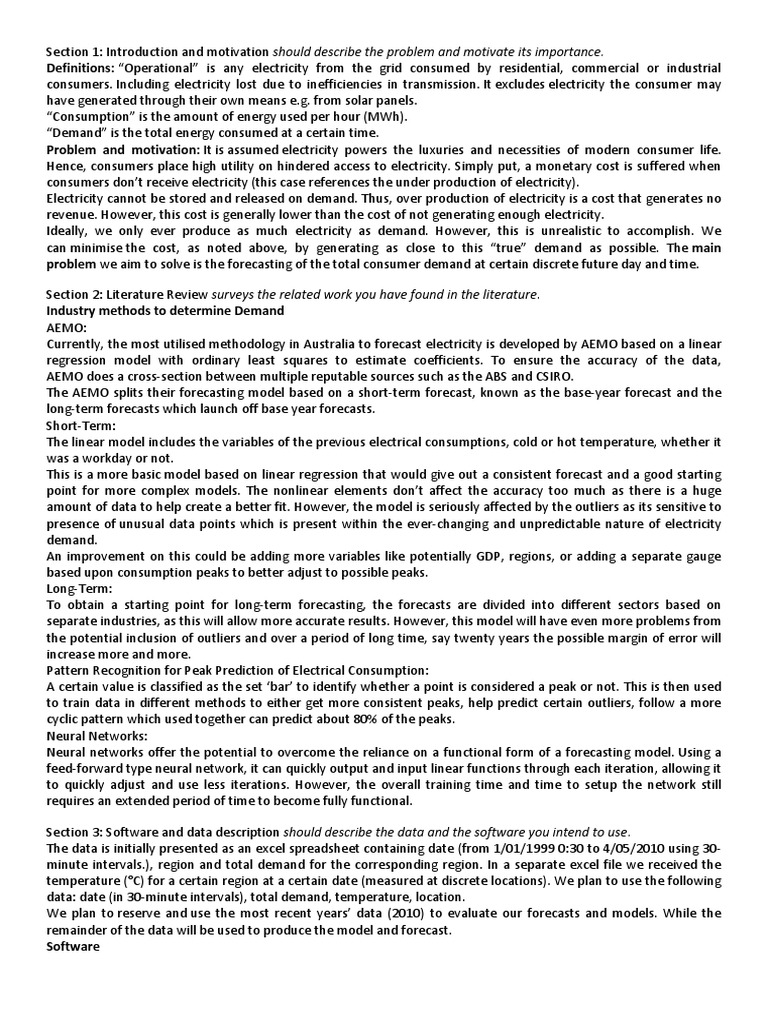 DATA3001 Proposal | PDF | Forecasting | Mathematical Model