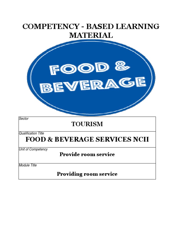 Providing Room Service Training Module | PDF | Menu | Restaurants