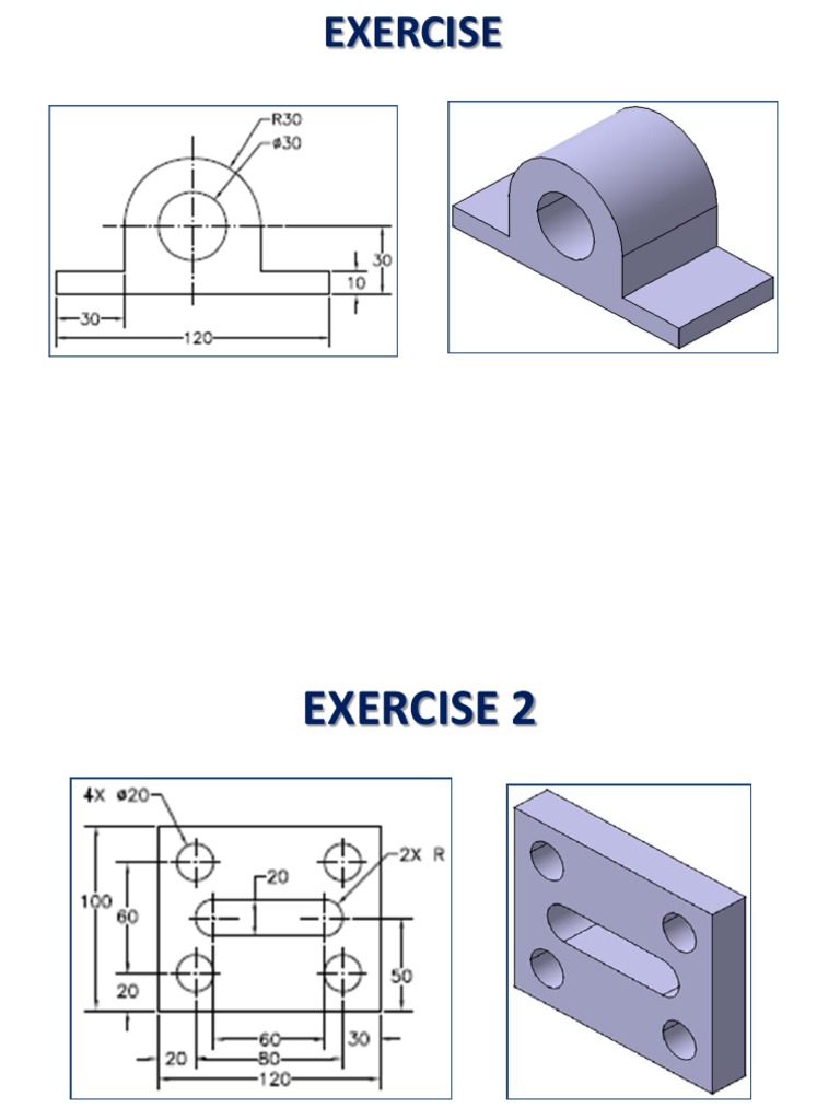 3D Cad Exercise Part Design | PDF