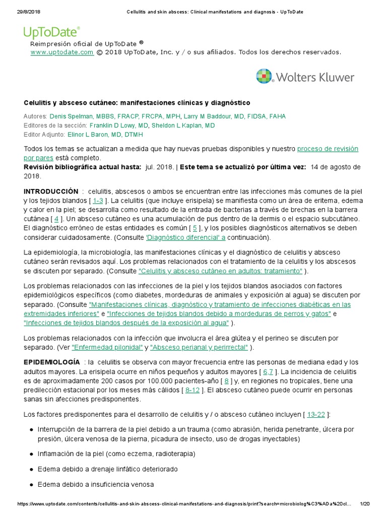 Cellulitis and Skin Abscess - Clinical Manifestations and Diagnosis ...
