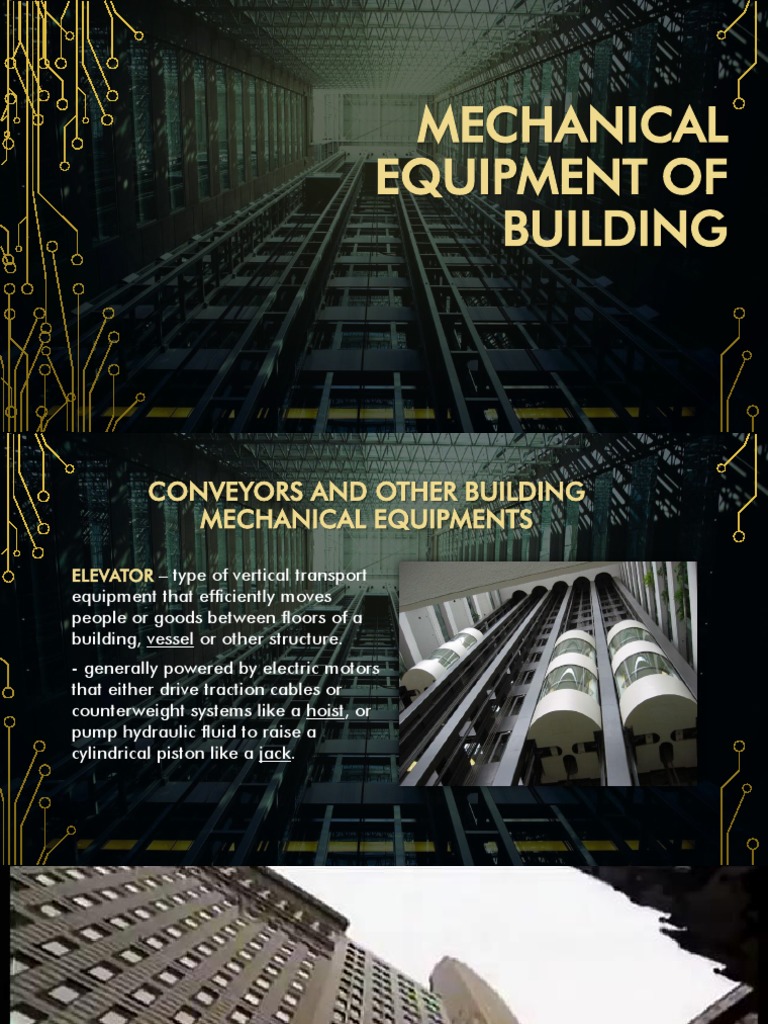 Mechanical Equipment of Buildings: A Comprehensive Guide to Elevators ...