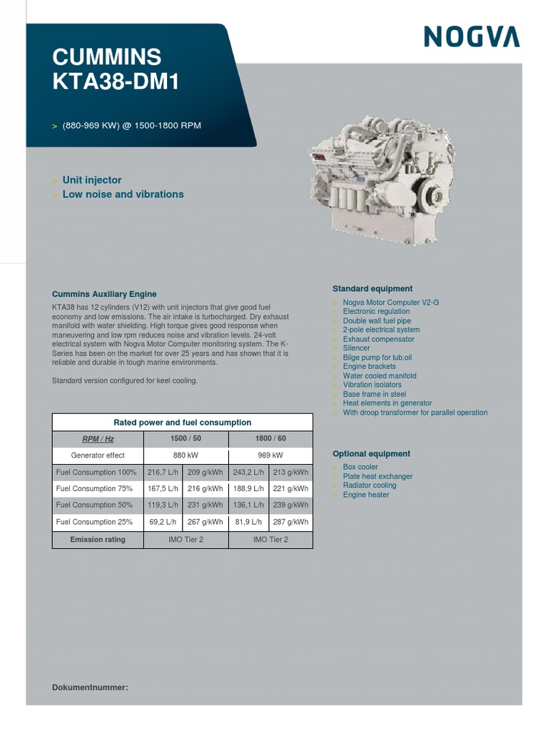 Kta38 DM1 | PDF | Engines | Fuel Injection