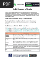 State-wise Folk Dances of India | PDF | Dances