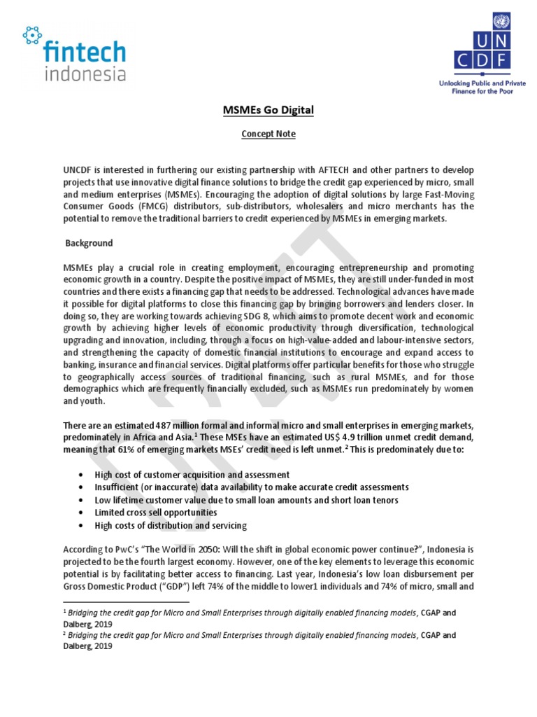 MSMEs Go Digital Concept - CLEAN | PDF | Innovation | Financial Technology