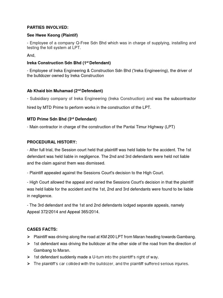 Case Summary (Law) | PDF