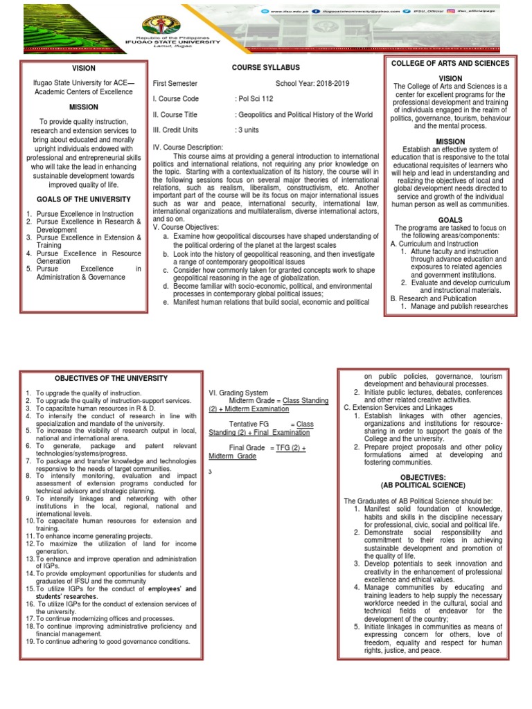 Geopolitics Course Syllabus Overview | PDF | Geopolitics ...