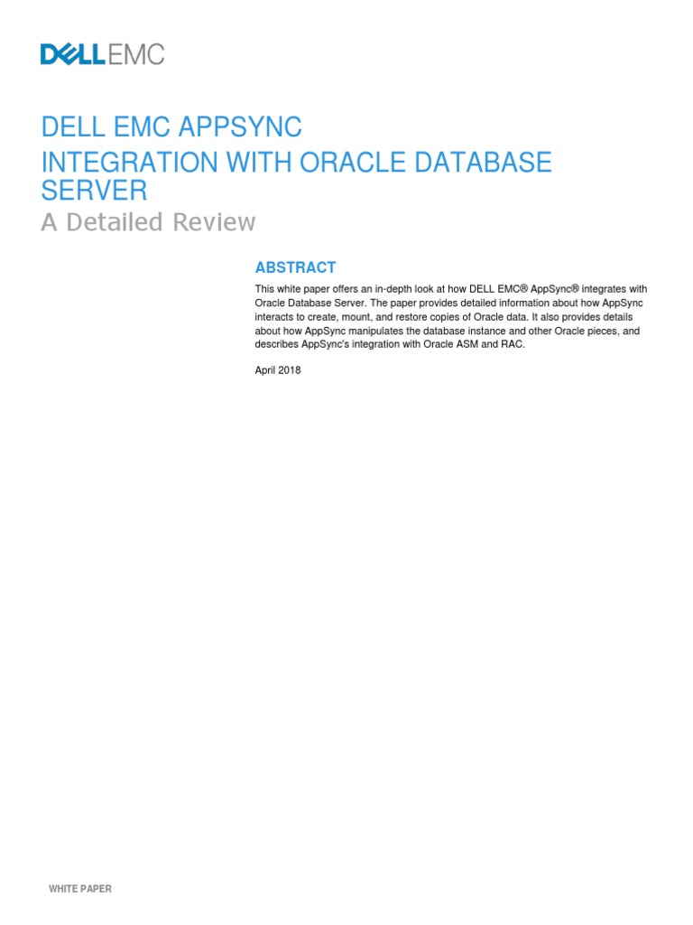 H13942 Appsync Integration With Oracle Database Server Pdf Oracle 0280