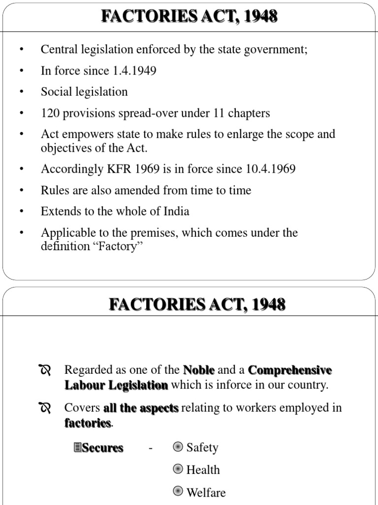 Factories Act 1948 | PDF | Employment | Overtime