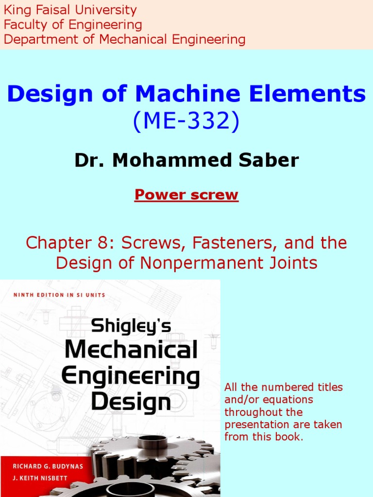 20 Power Screw | PDF | Screw | Machines