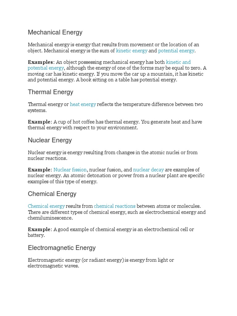 Mechanical Energy: Kinetic Energy Potential Energy Kinetic and ...