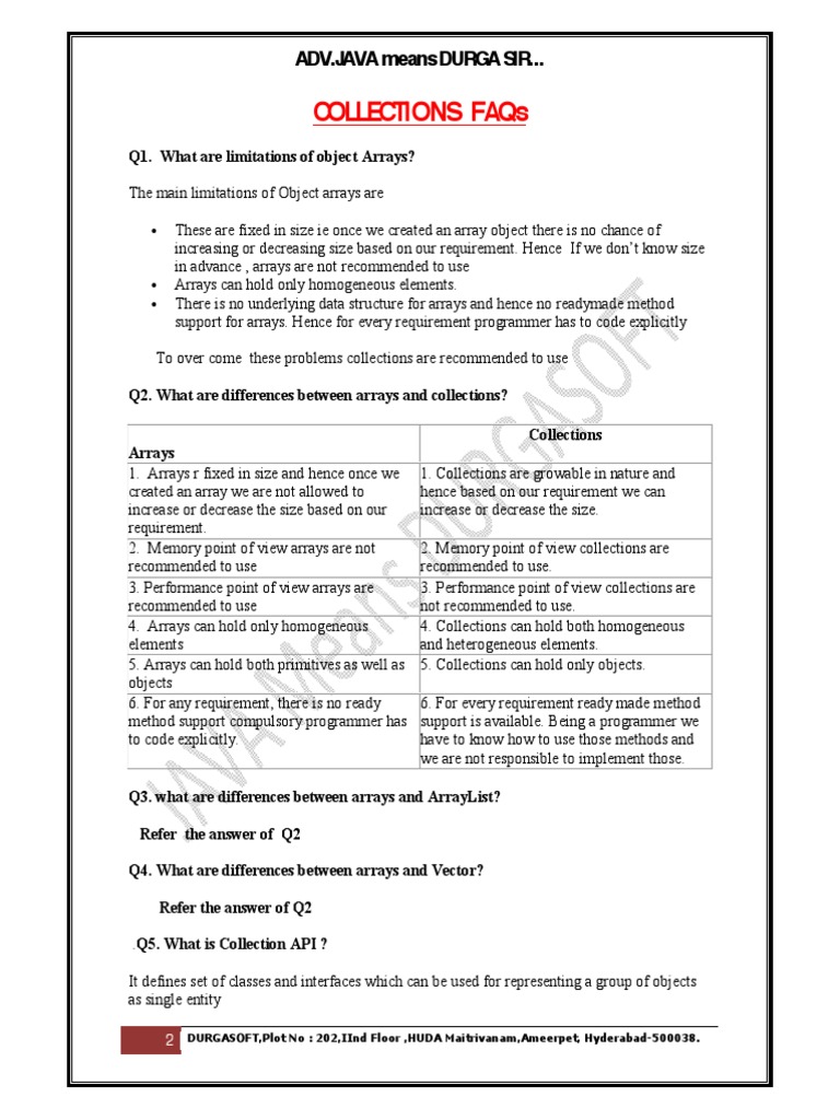 Collections in Java | Download Free PDF | Array Data Structure | Application Programming Interface