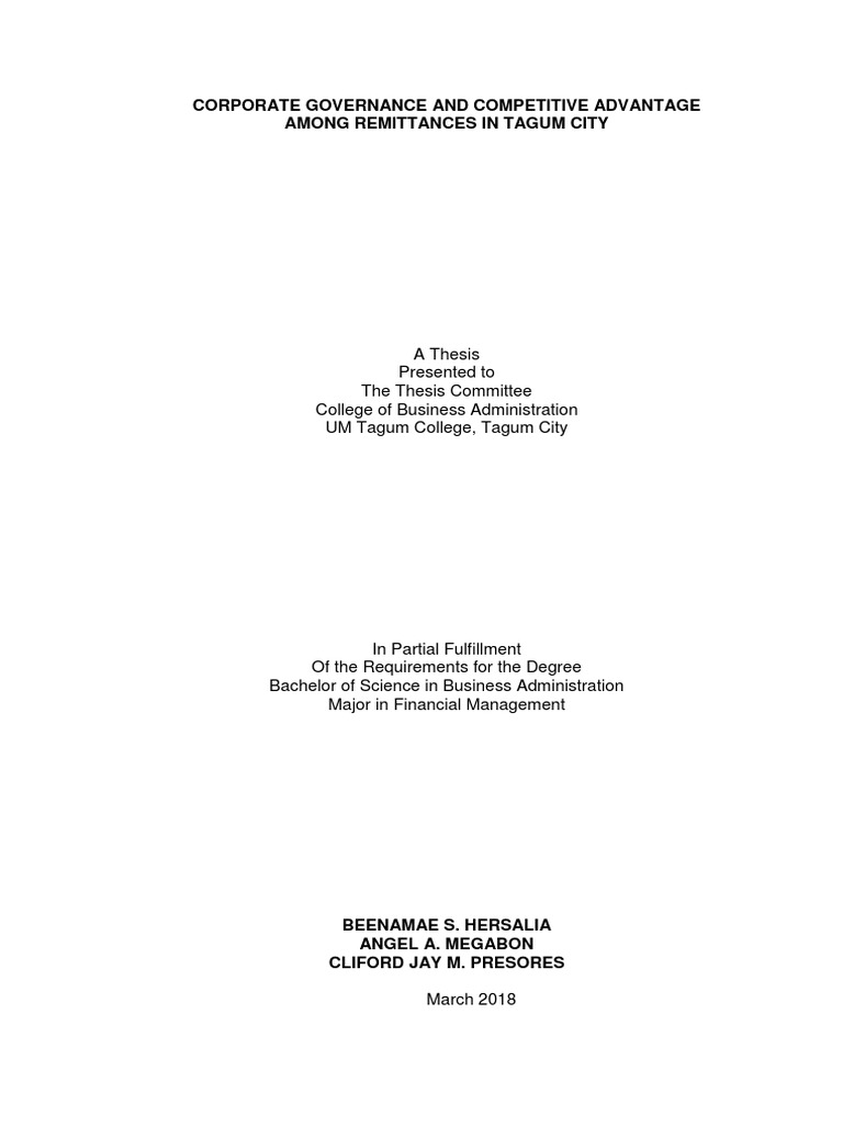 Research Paper Sample | PDF | Corporate Governance | Strategic Management