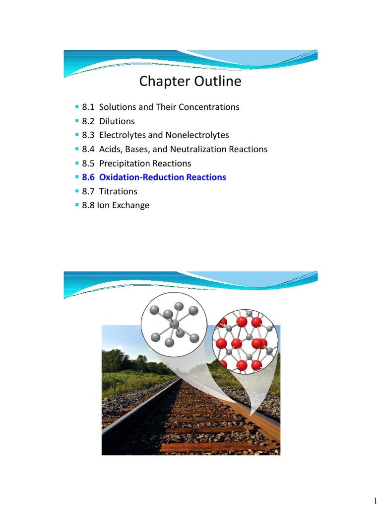 Chapter Outline: 8.6 Oxidation-Reduction Reactions | PDF | Redox ...