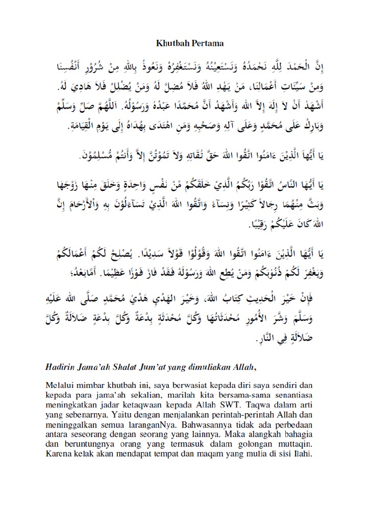 Pembukaan & Penutupan Khutbah | PDF | Agama & Spiritualitas