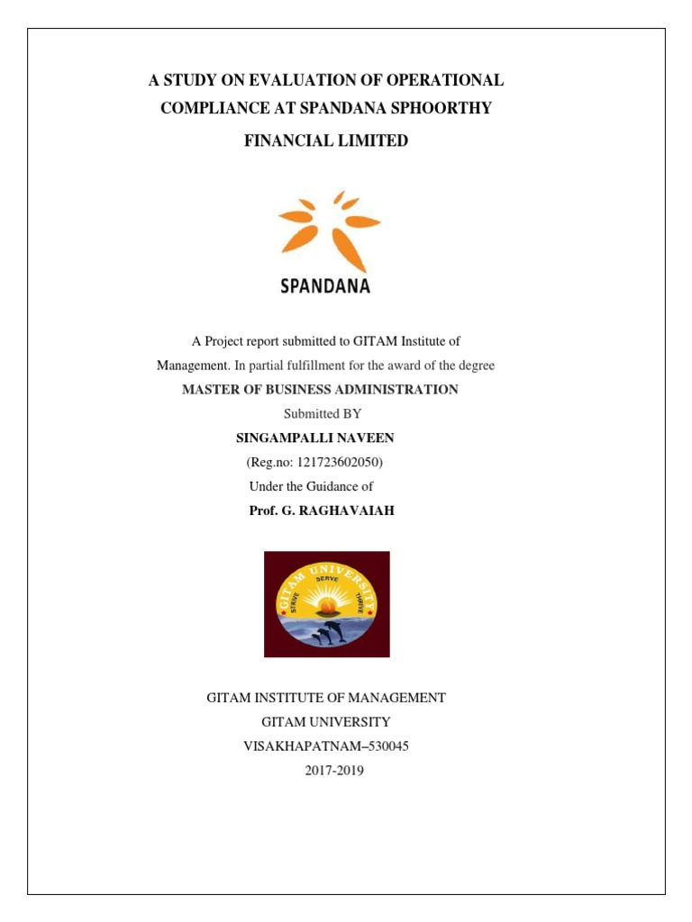 Internship Final Report | PDF | Microfinance | Financial Services