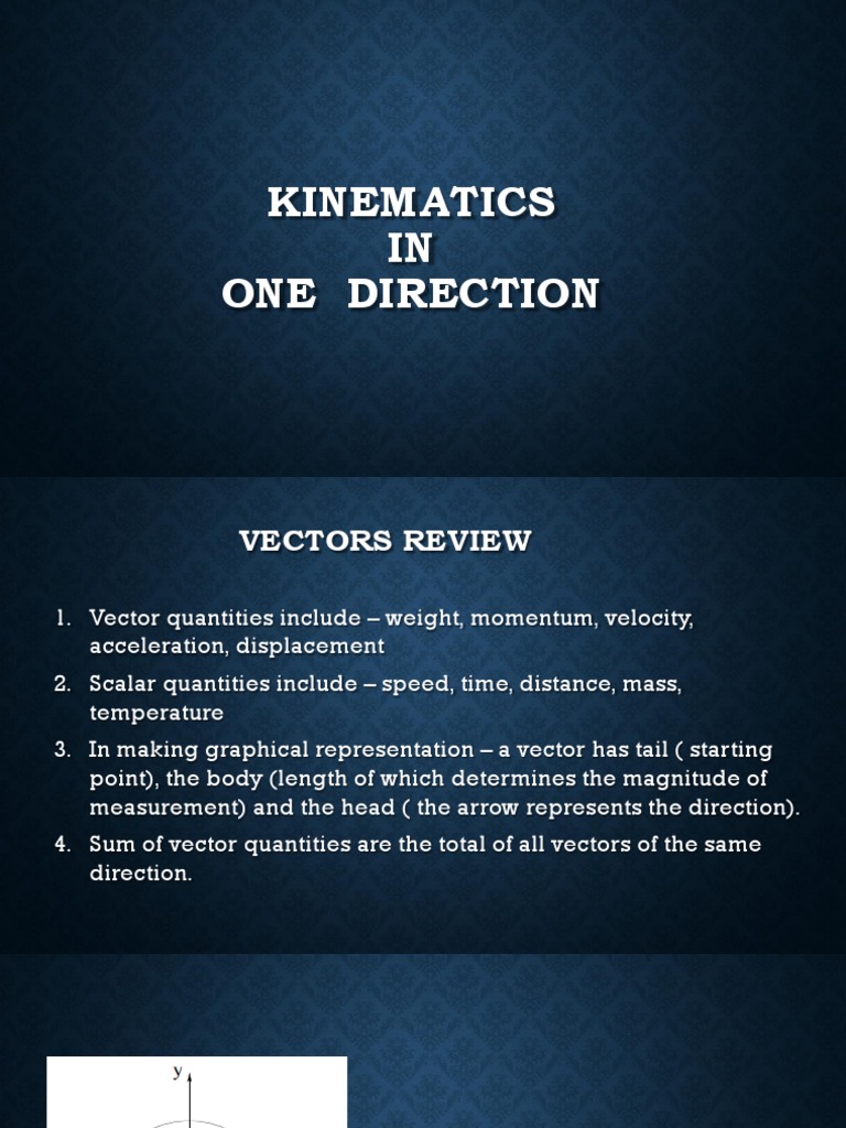 Kinematics IN One Direction | PDF | Velocity | Euclidean Vector