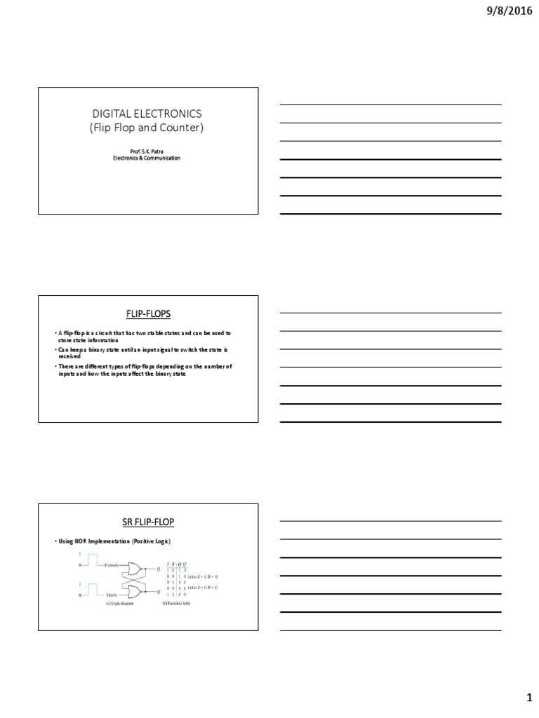 Chapter4-Flipflops and Counters | PDF | Electrical Circuits | Digital Technology