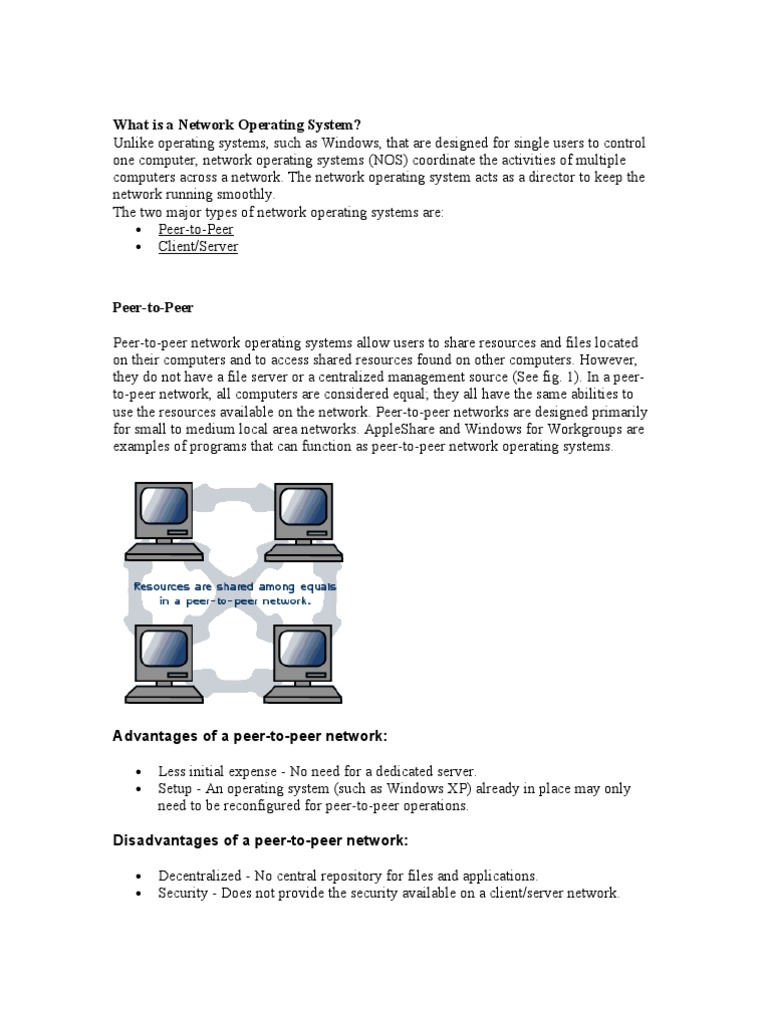What Is A Network Operating System | PDF | Peer To Peer | Computer Network