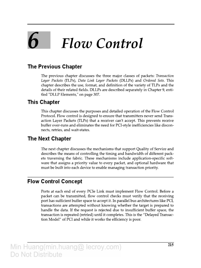 Flow Control Chapter PCIe | PDF | Digital Technology | Network Protocols