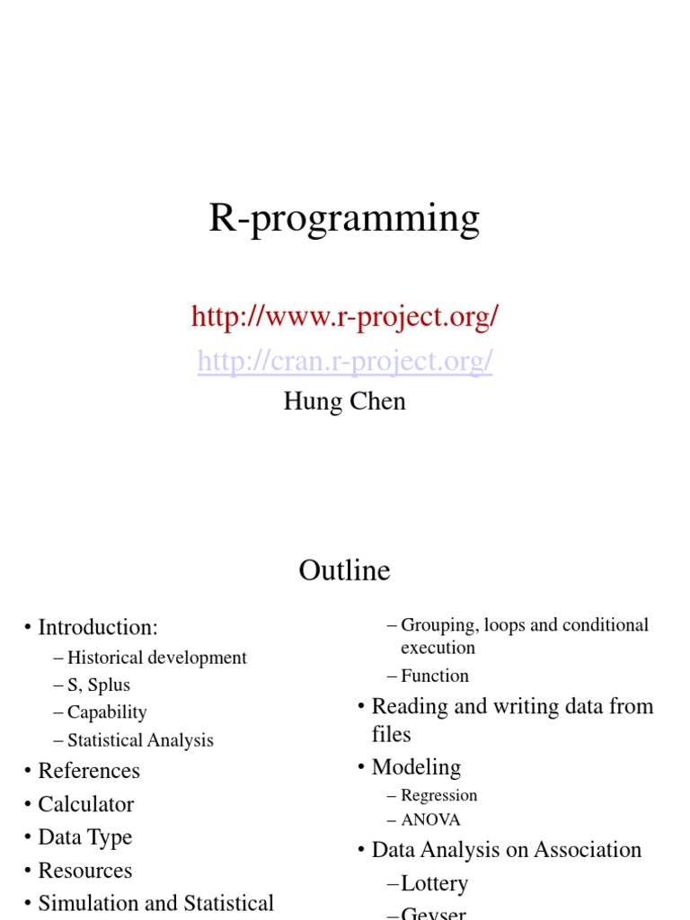 R Programming Pdf R Programming Language Array Data Structure