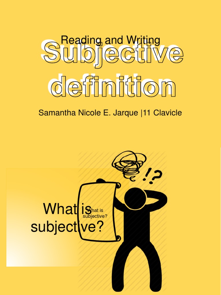 Understanding Subjective Writing | PDF | Narration