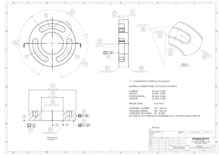 Intermediate Pulley Lock Nut Specs | PDF | Tests | Building Engineering