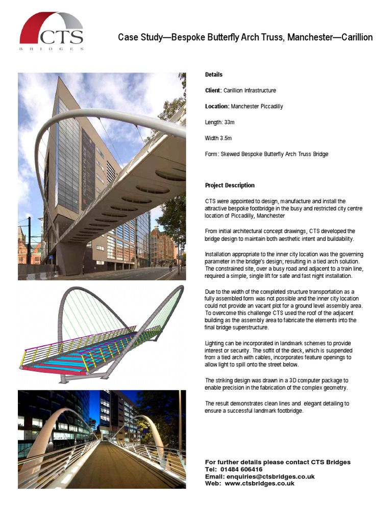 Case Study - Bespoke Butterfly Arch Truss, Manchester- Carillion