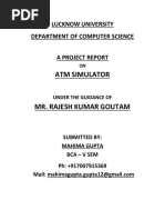 ATM Database System Abstract | PDF | Automated Teller Machine | Databases