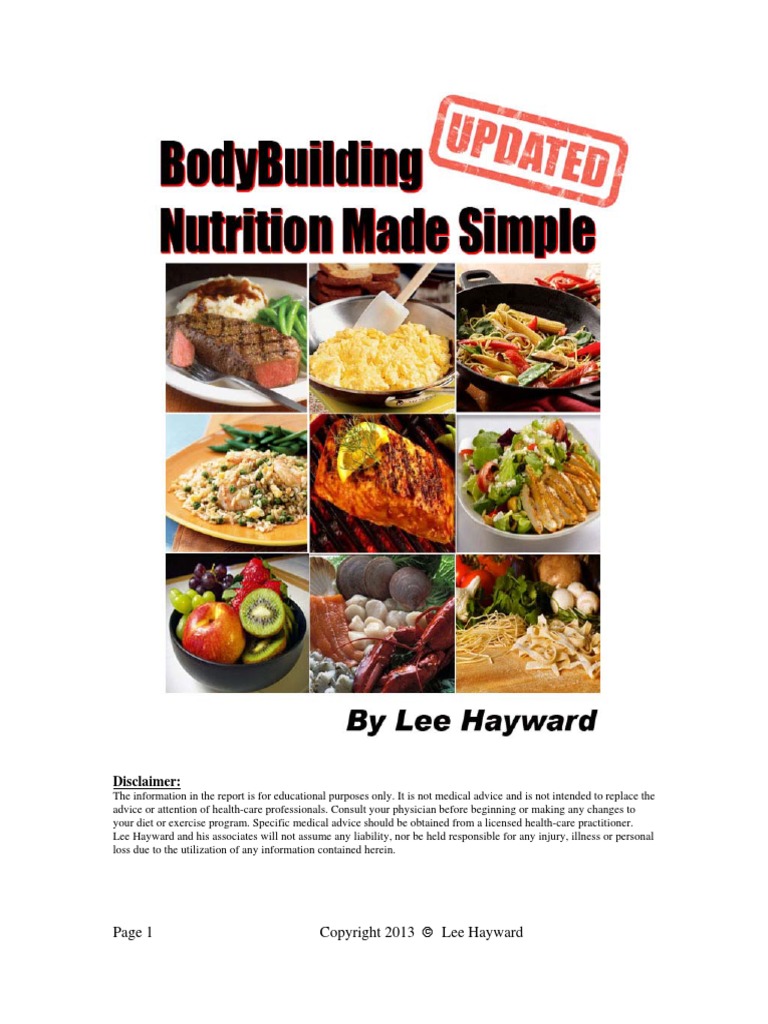 Bodybuilding Nutrition Made Simple-2013 PDF | PDF | Glycogen | Dieting