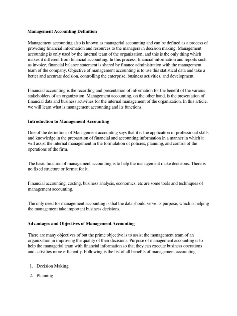 Management Accounting | PDF | Management Accounting | Balance Sheet