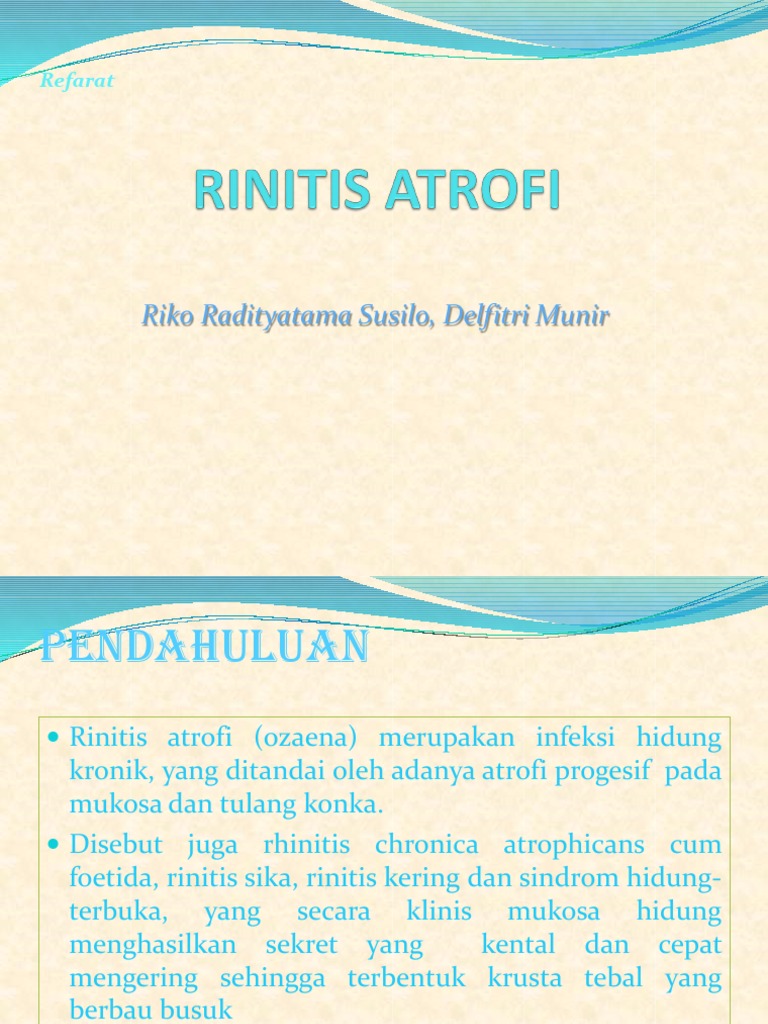Refarat Rinitis Atrofi | PDF | Kajian Bahasa Asing | Sains & Matematika